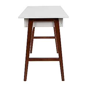 Flash Furniture Computer Desk - White Home Office Desk with Storage Drawer - 42" Long Writing Desk for Bedroom