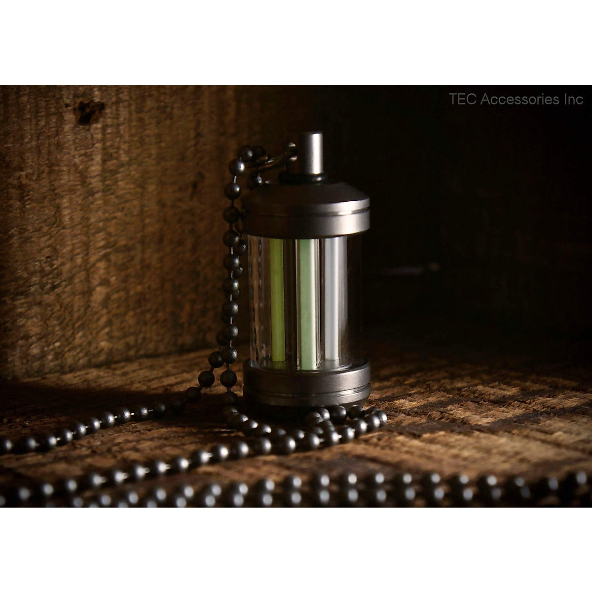 TEC-T323-3W Isotope Reactor Fob - Titanium Tritium Lantern - Accepts 3mm x 23mm Tritium Vials - Camping Accessories - Gifts for Men - Glow in the Dark Keychain Accessories - Survival Gear - Cool Stuff