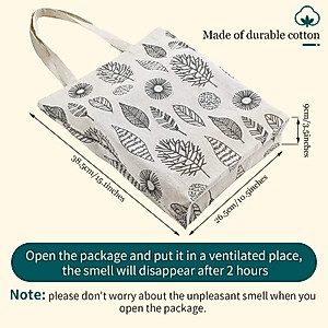 Weewooday 4 Pieces Reusable Tote Bags Canvas Tote Bags Canvas Reusable Shopping Bags Makeup Bags for Girls Women (Classic Style)