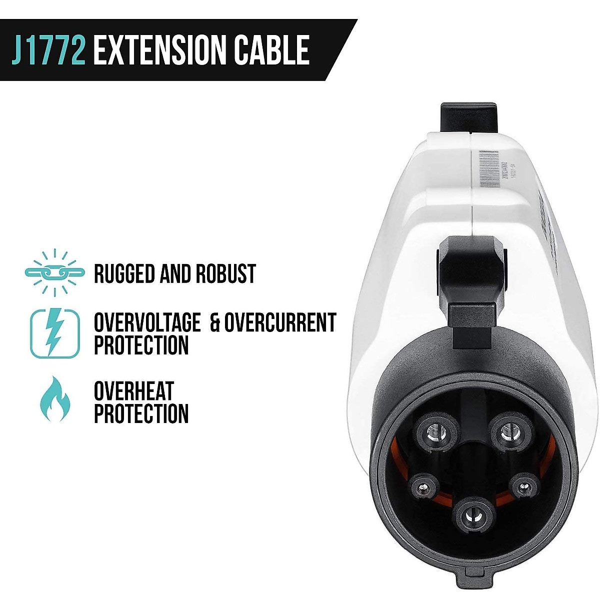 Lectron 40ft/12m J1772 Extension Cable Compatible with All J1772 EV Chargers - Flexible Charging for Your Electric Vehicle