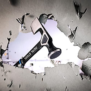 REAL STEEL Ultra Onepiece Steel Drywall Hammer with Milled Face, 14 oz Wall Board Tool 0521