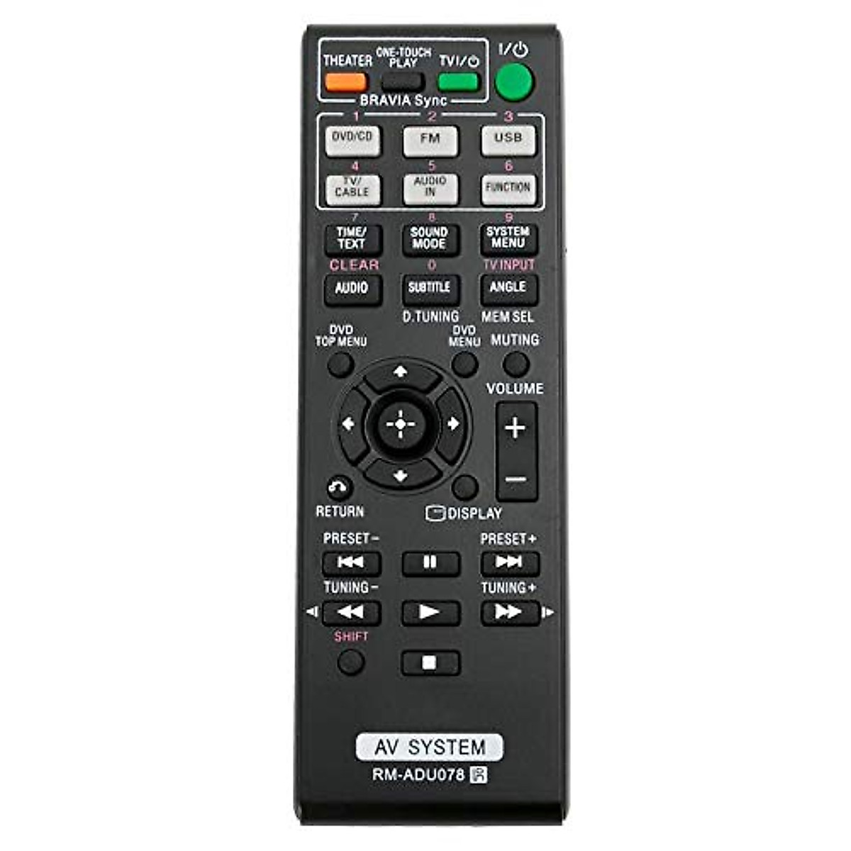 RM-ADU078 RMADU078 Replace Remote Control fit for Sony DVD Home Theater AV System HCD-DZ610 DAV-DZ170 DAV-DZ171 DAV-DZ175 RM-ADU079 DAV-TZ210 DAV-TZ510 DAV-TZ710 HBD-DZ170 HBD-DZ171 HBD-DZ175
