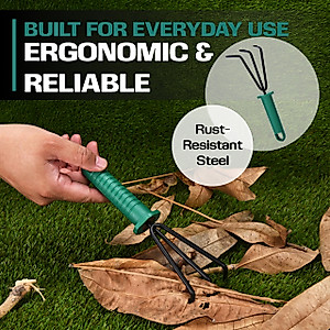 Garden Tool Set 5pcs - Gardening Hand Tools - Garden Kit, Tool Box Set for Yard or Indoor Gardening - Small Garden Planting Tools - Garden Essentials - Gift for Garden Lovers