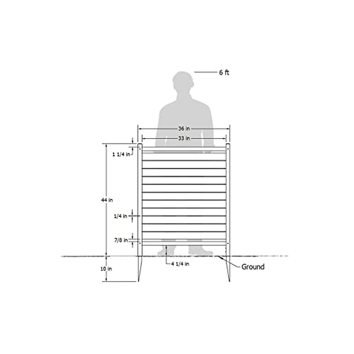 Enclo Privacy Screens EC18011 4ft H x 3ft W Waverly Outdoor Privacy Fence Panel Screen No Dig WoodTek Vinyl Louvered Kit (2-Pack), Cedar Color