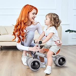 Baby Balance Bike 1 Year Old, Toddler Bike for One Year Old Boy Birthday Gift, 1-3 Years Toddler First Bike with No Pedal & Silence Wheels, Ride on Toy Gifts for 1 Year Old Boy