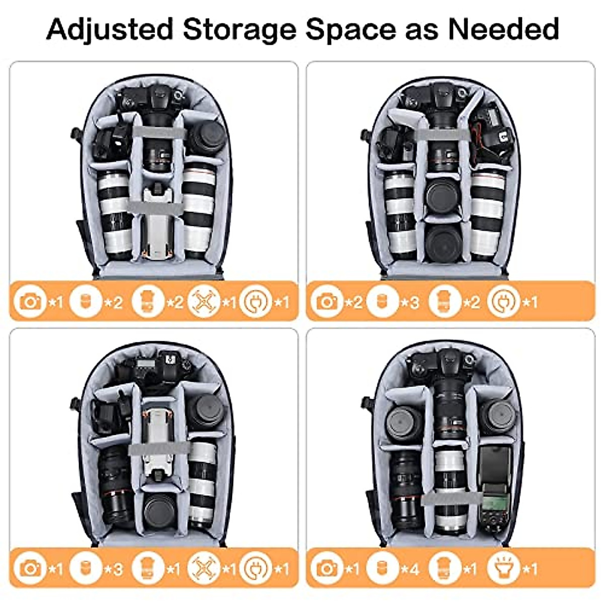 MOSISO Camera Backpack,DSLR/SLR/Mirrorless Photography Camera Bag Camouflage Waterproof Hardshell Case with Tripod Holder&Laptop Compartment Compatible with Canon/Nikon/Sony/DJI Mavic Drone, Gray