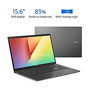 ASUS VivoBook 15 K513 Thin & Light Laptop, 15.6” FHD Display, Intel i7-1165G7 CPU, NVIDIA GeForce MX350, 16GB RAM, 512GB PCIe SSD, Fingerprint Reader, Windows 10 Home, Indie Black, K513EQ-PB79