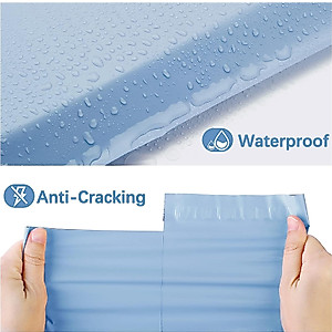 Metronic Poly Mailers 12x15.5 100 Pack Large Shipping Bags，Strong Adhesive Mailing Bags, Waterproof and Tear-Proof Multipurpose Envelopes for Clothing, Small Business,Boutique, Postal Bags Sky Blue
