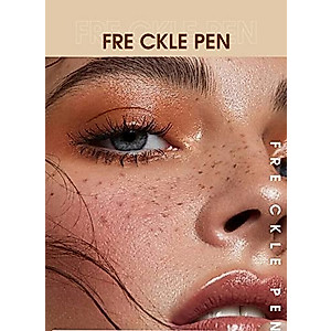 Freckle Pen,2 Colors Natural Lifelike Fake Freckles Makeup Pen,Magic Freckle Color Makeup Tool(Dark Brown+Light Brown)