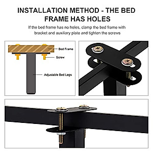 4Pcs Adjustable Metal Bed Frame Support Legs, Bed Frame Center Slats Heavy Support Leg, Extra Durable Steel Furniture Feet, for King Bed, Sofa, Table, Furniture Cabinet Replacement Parts (7.1"-13")