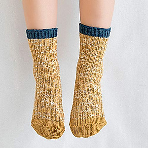 Baby Boys Girls Socks - 3 Pairs Toddler Thick Warm Seamless Chunky Knit Cotton Kid Cotton Crew Socks (M(3-5Y), Boys)