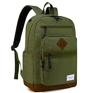Chase Chic School Backpack for Men Women,Water Resistant Bookbag/Schoolbag/Daypack for Teen Boys Girls High School,College,Work,Travel Green