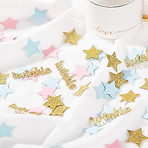 Twinkle Star Glitter Paper Confetti for Baby Shower Gender Reveal Party Decorations Baby Birthday Party Supplies