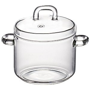 Hemoton Clear Glass Saucepan with Cover 350ML Glass Pot for Cooking Simmer Pot Heat-Resistant Borosilicate Glass Stovetop Pot Glass for Pasta Noodle, Soup, Milk,Tea