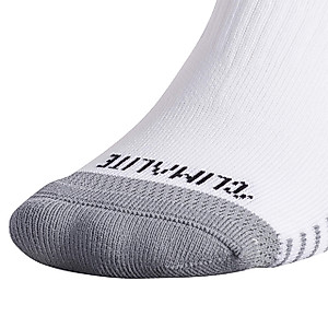 adidas Copa Zone Cushion 4 Soccer Socks (1-Pair) for Men, Women, Boys and Girls, White/White, Medium