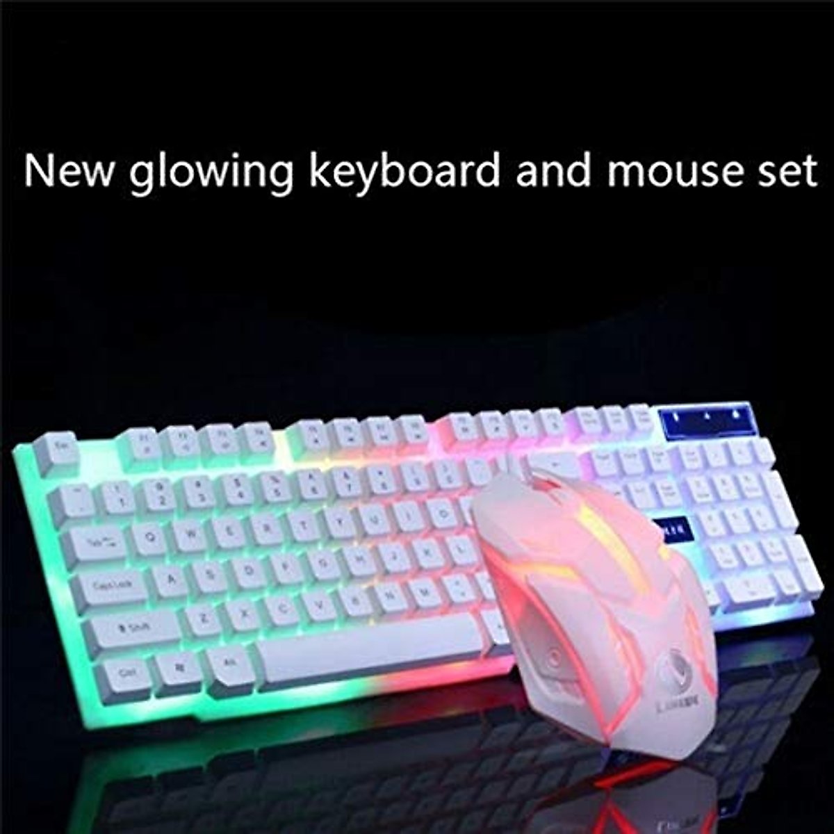 Led Glowing Computer Desktop Wired Mechanical Keyboard And Mouse