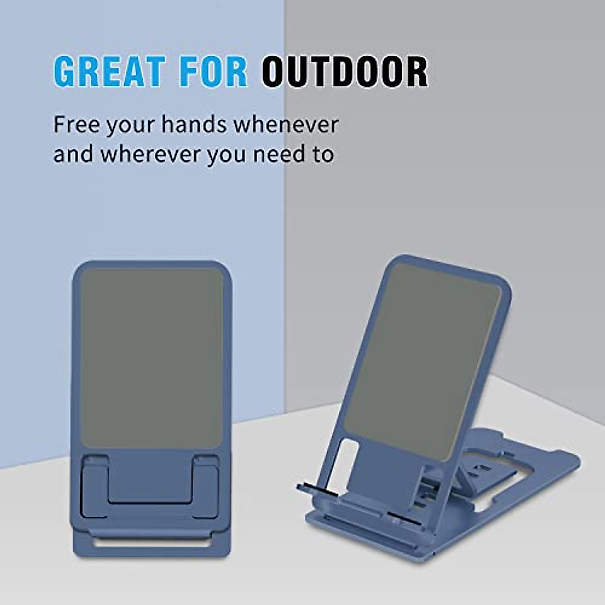 Cell Phone Stand, Adjustable Phone Stand for Desk,Phone Dock,Holder,Aluminum Desktop Stand,Travel Holder,Accessories DeskCompatible for iPhone 14 13 12 11 Pro Max X Xr Samsung S22 S21 A53 Space Grey