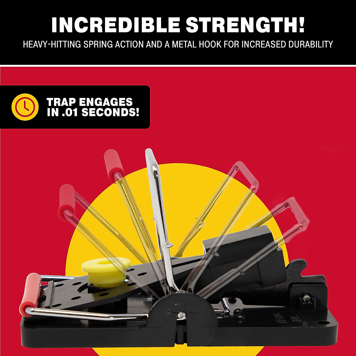 Catchmaster Predator Snap Mouse Trap 6Pk, Humane Mouse Traps Indoor for Home, Reusable Rodent Killer with Attractant, House Critter Catcher with Mouse Bait, Pet Safe Pest Control for Garage & Basement