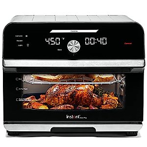 Instant Omni Plus 19 QT/18L Air Fryer Toaster Oven Combo, From the Makers of Instant Pot, 10-in-1 Functions, Fits a 12" Pizza, 6 Slices of Bread, App with Over 100 Recipes, Stainless Steel