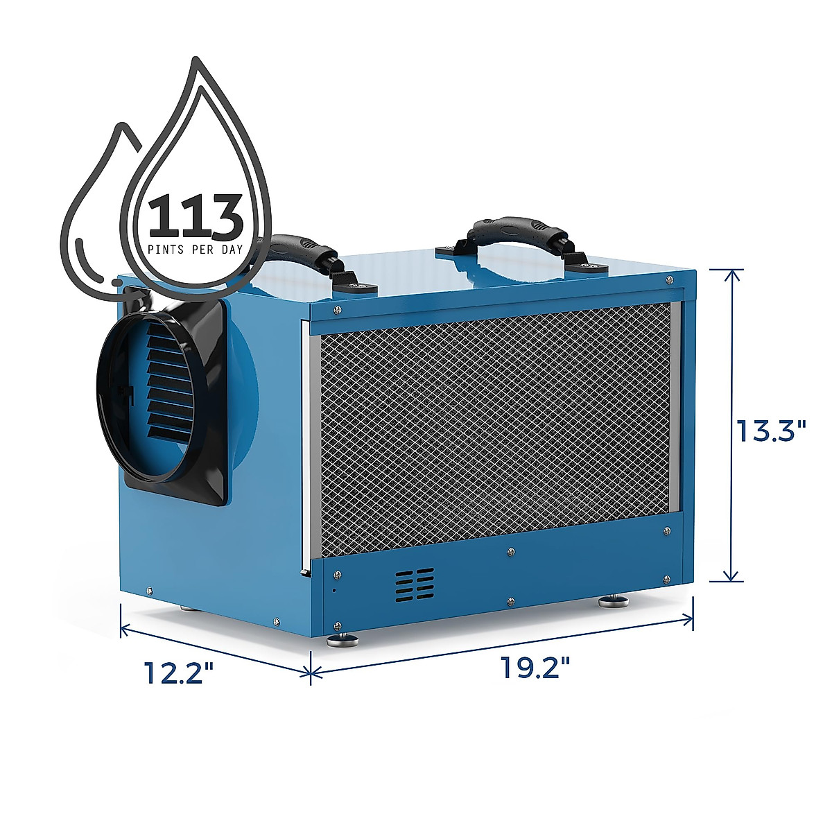 ALORAIR Commercial Dehumidifier 113 Pint, with Drain Hose for Crawl Spaces, Basements, Industry Water Damage Unit, Compact, Portable, Auto Defrost, Sentinel HD55