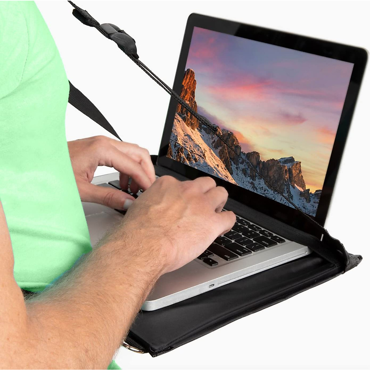 Office Up Laptop Harness, Standing Desk, Mobile Walking Laptop Carrier, Adjustable Desk and Portable Laptop Stand, Hands Free Wearable Desk for Laptop (16") or Notebook…