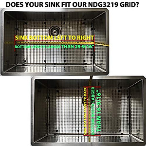 Serene Valley Kitchen Sink Protector and Sink Bottom Grid NDG3219, 304 Premium Stainless Steel, dim 29 9/16" x 16 9/16"