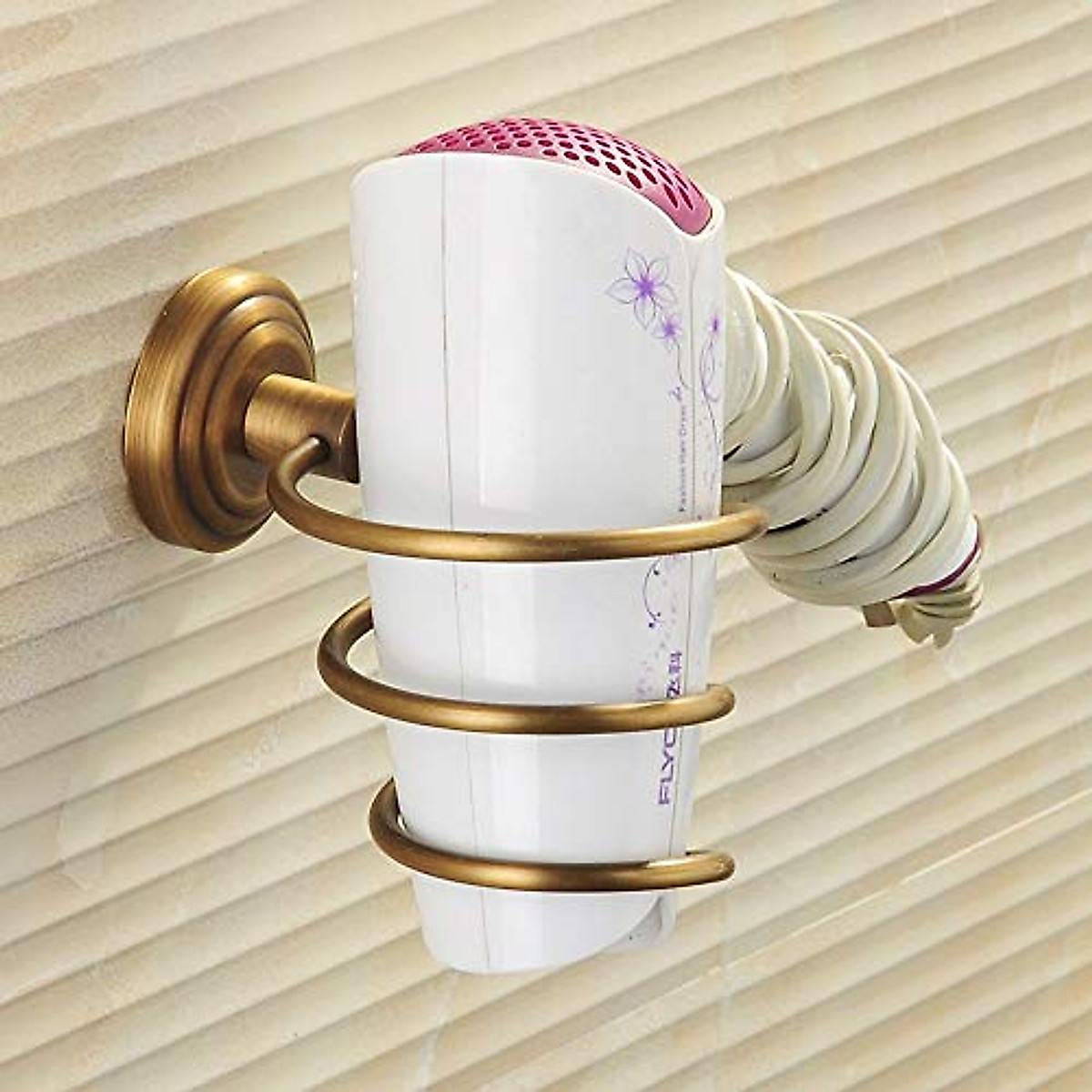 KMMK Household Bathroom Shelf，Towel Rack， Shower Shelf European Antique European-Style Hair Dryer Rack Wall Hanging Hair Dryers Bathroom Hanging Shelves Ensuring Quality,A