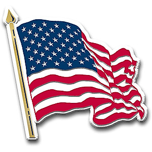 American Flag Magnet (Waving) by Classic Magnets, Collectible Souvenirs Made in The USA