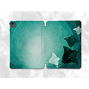 Cute Painting Ramp Fish Ocean case Compatible with iPad Mini Air Pro 7.9 8.3 9.7 10.2 10.9 11 12.9 inch Pattern Cover New 2022 2021 Trifold Stand 3 4 5 6 7 8 9 Generation 270 (11" Pro 1/2/3 gen)