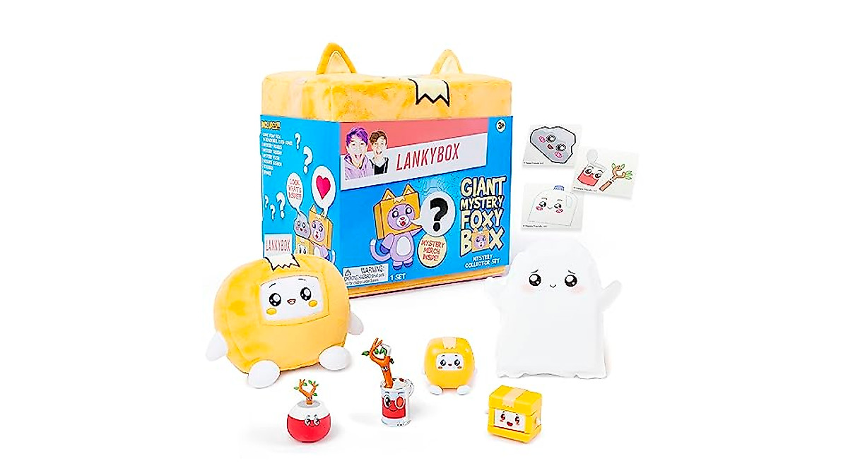 LankyBox Giant Foxy Mystery Box with 10 Exciting Toys for Kids
