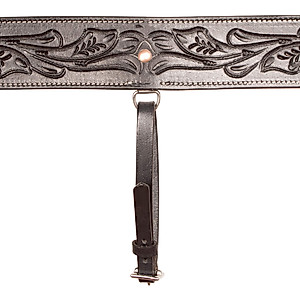 Acerugs BLACK LEATHER FLANK CINCH SET BACK CINCH WESTERN SADDLE HORSE TACK (Standard)