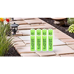 GSUIVEER Solar Light AA Ni-mh 600mAh 1.2V Rechargable Batteries AA Rechargeable Batteries for for Solar Lights (8Pack AA)