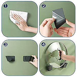 DOERDO 6 Pairs of Wall Mount Pot Lid Organizer, Cabinet Door Organizer Pot Hangers for Kitchen Wall Mount, Adjustable Lid Holder for Kitchen Wall (Dark Green)