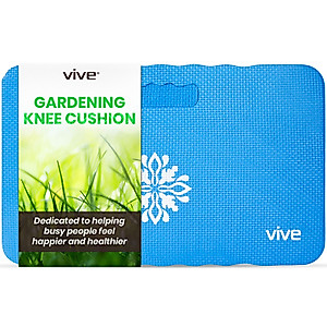 Vive Extra Thick Kneeling Pad for Gardening - Firm Waterproof Knee Mat for Work, Cleaning, Bathing Baby, or Hard Wood Floors - Foam Kneeler for Yoga, Exercise - Great Garden Supplies & Accessories