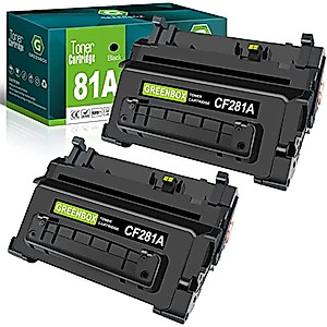 GREENBOX 81A Toner Cartridge 2 Pack Compatible for HP 81A CF281A 10,500 Pages High Yield, for HP Enterprise MFP M605 M604 M604N M604DN M605N M605DN M605X M606 M630h M630dn M630z Printer