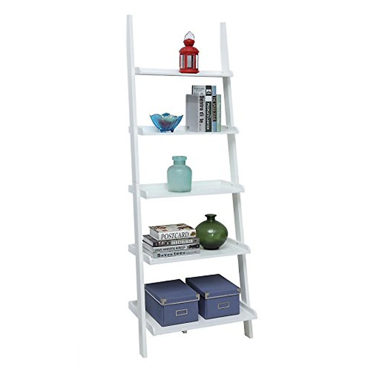 Convenience Concepts French Country Bookshelf Ladder, White