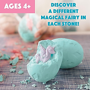 MindWare Dig It Up! Discoveries Fairies Dig Kit – 12 Surprise Eggs and 12 Fairies Toys for Girls & Boys - Great for Birthday Party Kids Activities - Ages 4 and Up