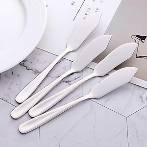 Butter Knives Set of 12 Cheese Spreaders BUY&USE 6.1-Inch 18/10 Stainless Steel Silver Kitchen Knives for Butter Sandwich Cheese, Mirror Polish