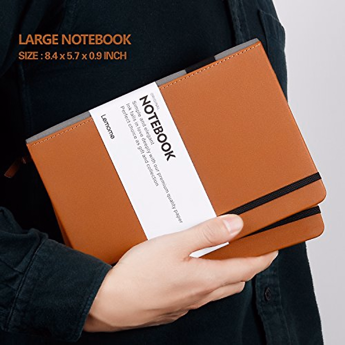 Unruled/Blank/Plain/Unlined Notebook - Sketchbook with Premium Thick Paper - Dividers Gift - Hardcover, Large, A5, 8.4 x 5.7 In