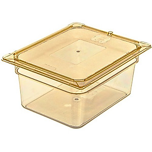 Carlisle FoodService Products 10422B13 StorPlus High Heat Food Pan, 6" Deep, Half Size, Amber