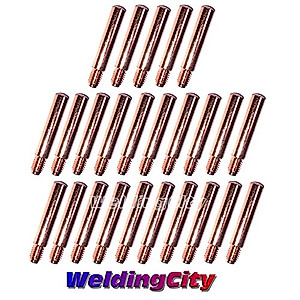WeldingCity 25-pcs Contact Tips 14-35 (0.035") for MIG Welding Gun Lincoln Magnum 200-400 and Tweco Professional No.2 - No.4