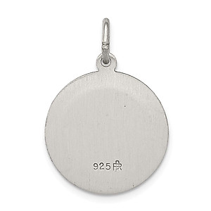 Solid 925 Sterling Silver Vintage Antiqued Catholic Patron Saint Peter Pendant Charm Medal - 25mm x 20mm