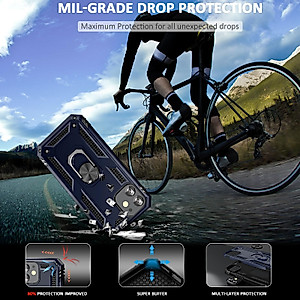 ADDIT Case for iPhone 12 Mini Phone Case iPhone 12 Mini Case, with Stand Ring, Support Magnet Car Mount, Military Grade, Heavy Duty, for iPhone 12 Mini Case Blue