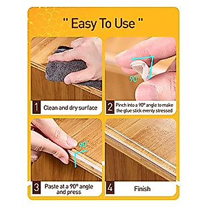 Baby Proofing, Edge Protector Strip Clear Corner Protectors Baby, Baby Proof Corners and Edges, 6.6ft(2M) Silicone Soft Corner Guards with 1MM Pre-Taped Strong Adhesive