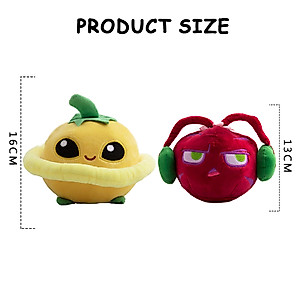 Maikerry 3 Pieces PVZ Plants 1 2 Figure Plush Toy, PVZ Stuffed Doll for Kids and Birthday