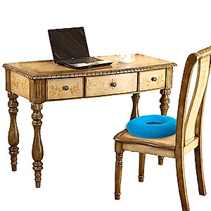 2 Pack Donut Pillow for Hemorrhoids, Inflatable Ring Donut Seat Cushion Pillow with A Pump, Hemorrhoid Seat Cushion, Round Wheelchairs Seat Cushion for Home, Car or Office Chair (15" Light Blue)