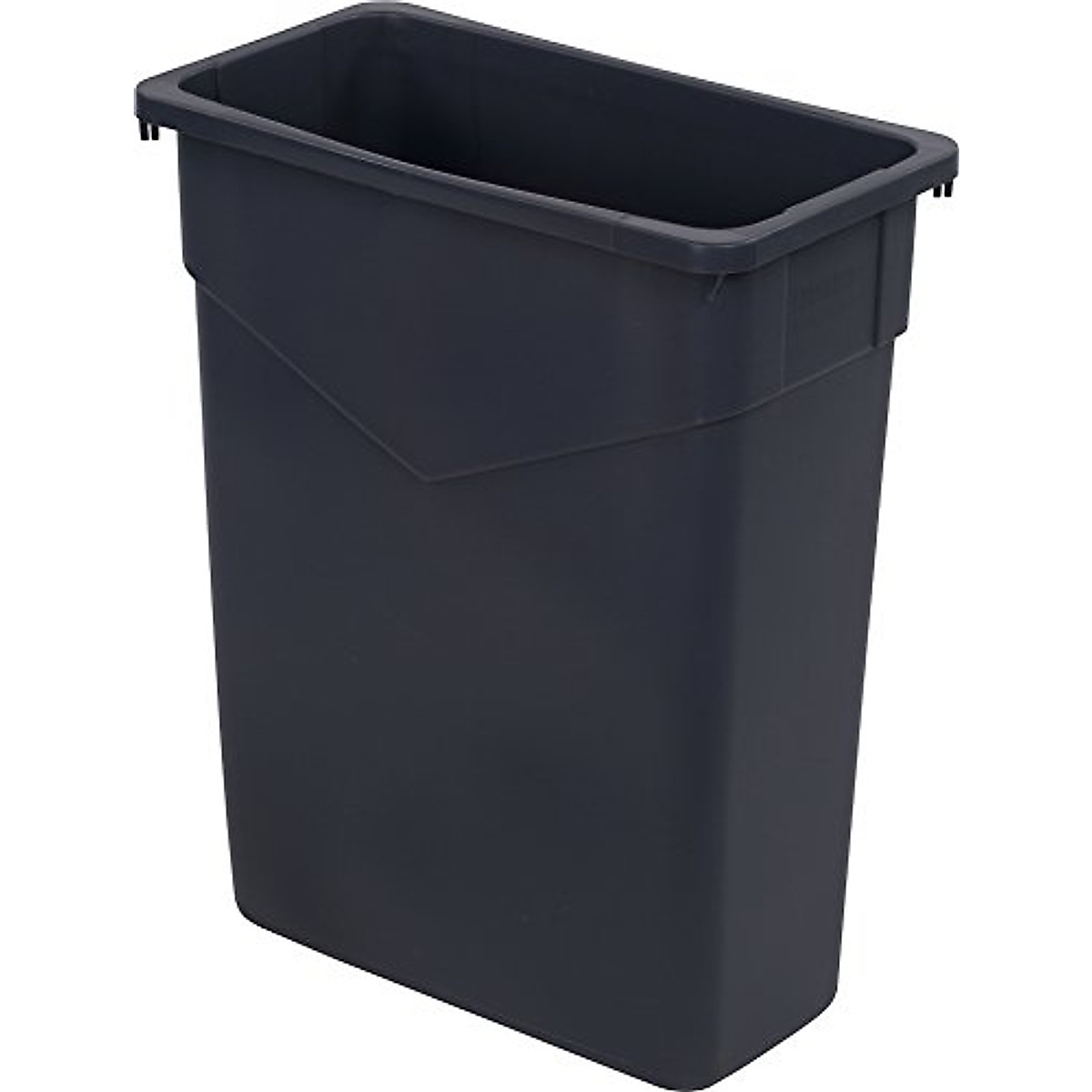 Carlisle FoodService Products TrimLine Plastic Rectangle Waste Container, 15 Gallons, Grey