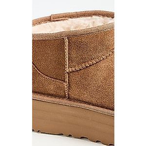 UGG Women's Classic Ultra Mini Platform Fashion Boot, Chestnut, 8