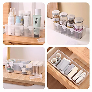 20PCS Fridge Drawer Divider，Fridge Organizer Bins，Refrigerator Drawer Organizer，Storage Baskets Space Allocator,Drawer Adjustable Separators，,Plastic Storage Container Bottle Can Divider Combination