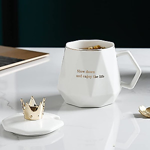 Coffee Warmer for Desk, with Mug Set. Cup Warmer Tea Warmer, Electric Beverage Warmer, Drink Warmer for Cocoa, Tea, Milk Gifts for Father's Day. Mr and Mrs Wedding Gift, Engagement Gift(White)